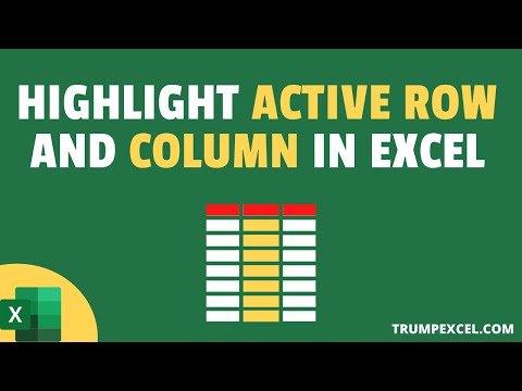 Highlight Active Row and Column in Excel (Based on Cell Selection)