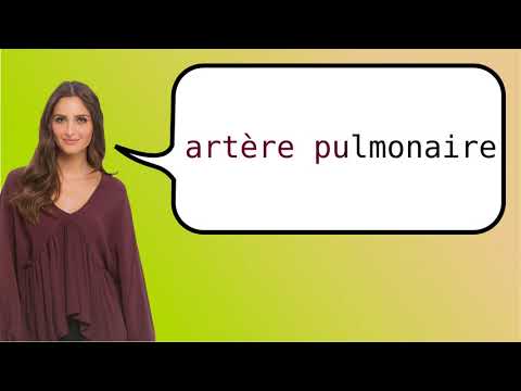 How to say 'pulmonary artery' in French?