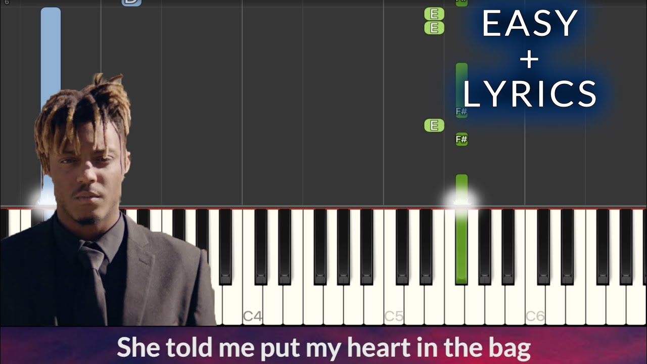 Juice WRLD - Robbery EASY Piano Tutorial + Lyrics
