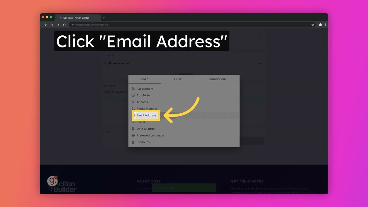 Action Builder Tasks: Creating Tasks and Assigning to Activists