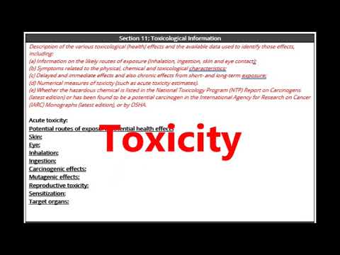 Safety Moment | SDS Series - Section 11: Toxicological Information | Exceed Safety
