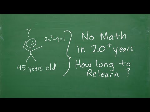 HOW LONG does it take to re-learn MATH as an ADULT?