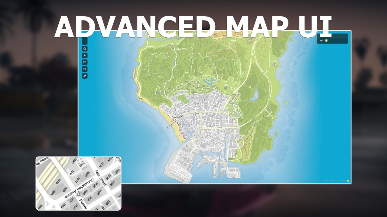 [ESX/QB/STANDALONE] FiveM Script | Advanced MAP UI