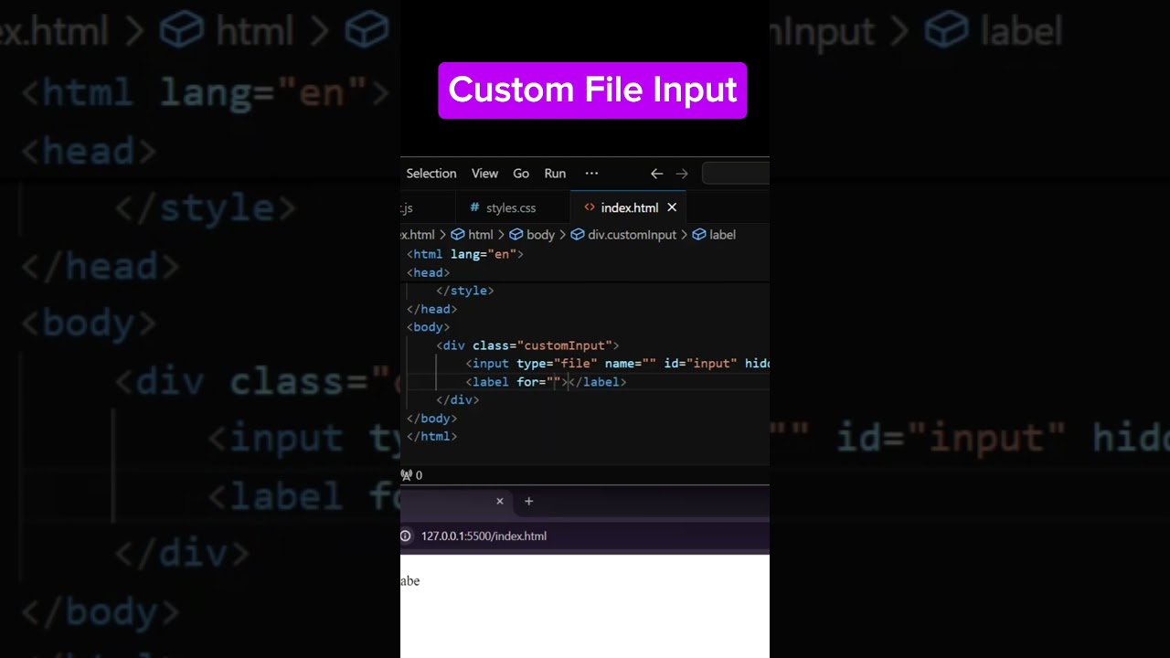 Custom input type file|| HTML CSS