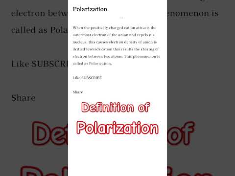 definition of polarization #polarization #definitions #physicsdefinition