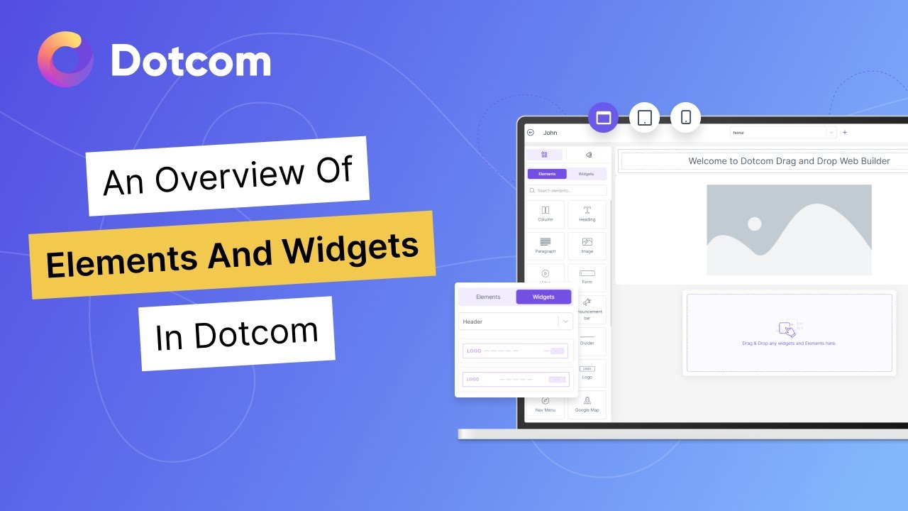 An Overview of Elements and Widgets in Dotcom | #elements #widget #overview