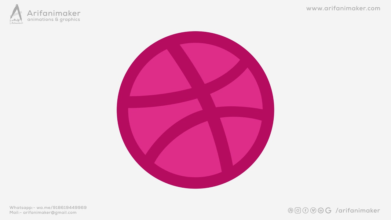 Dribbble Logo Animation - arifanimaker