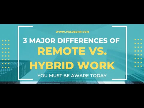 3 Major Differences of Remote vs. Hybrid Work You Must Be Aware Today