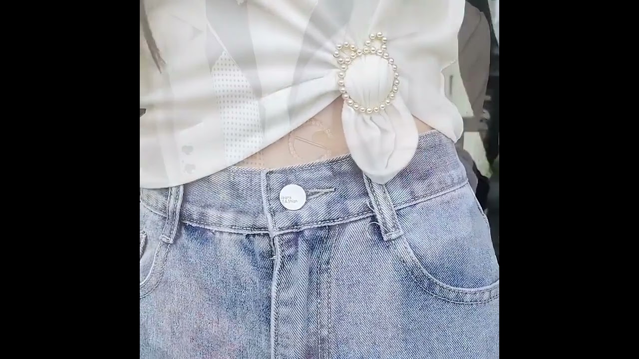 Scarf Tie Buckle Rings Metal T Shirt Pearls Rhinestone Clips Women Girls Decorative Accessories