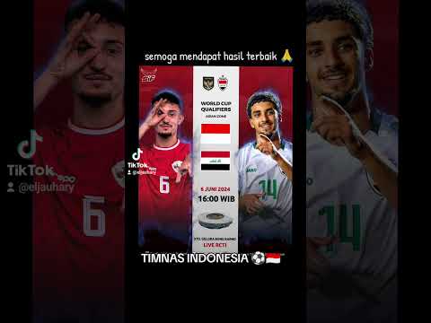 Kualifikasi Piala Dunia 2026: Indonesia vs Irak #timnasindonesia #worldcupqualifier #football