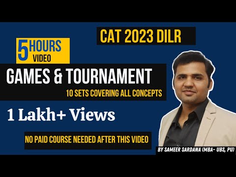 Games and Tournaments- 1 Video Lecture - Logical Reasoning (LR) and Data Interpretation (DI) - CAT