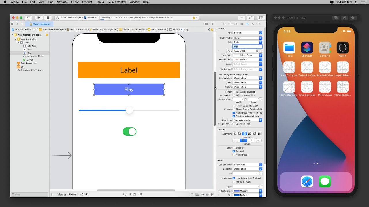 Using Interface Builder to create iPhone Apps