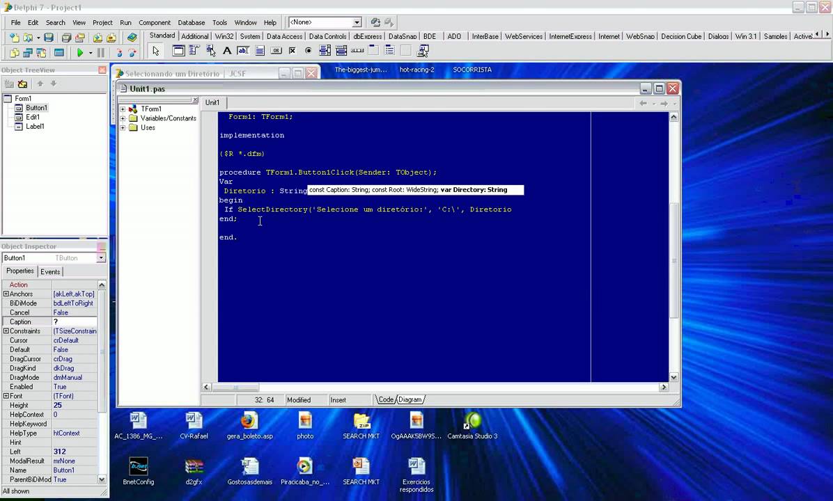 Delphi 7 : SelectDirectory