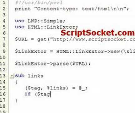 Perl Tutorial 48 - HTML::LinkExtor - Extract Links & Images