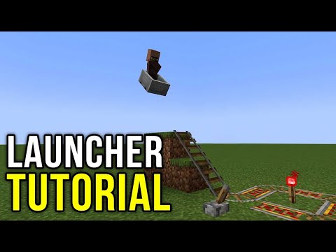 How To Build A Minecart Launcher (How To Launch Villagers)
