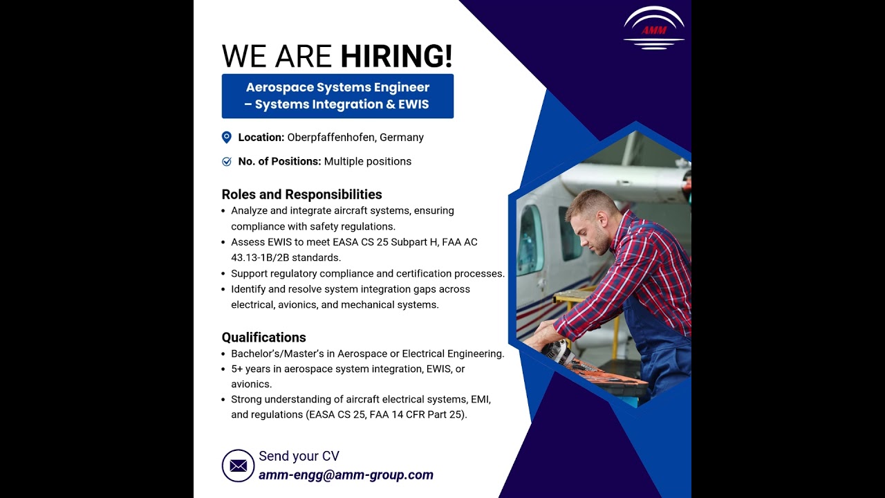 We’re #Hiring || Position: Aerospace Systems Engineer – Systems Integration & EWIS
