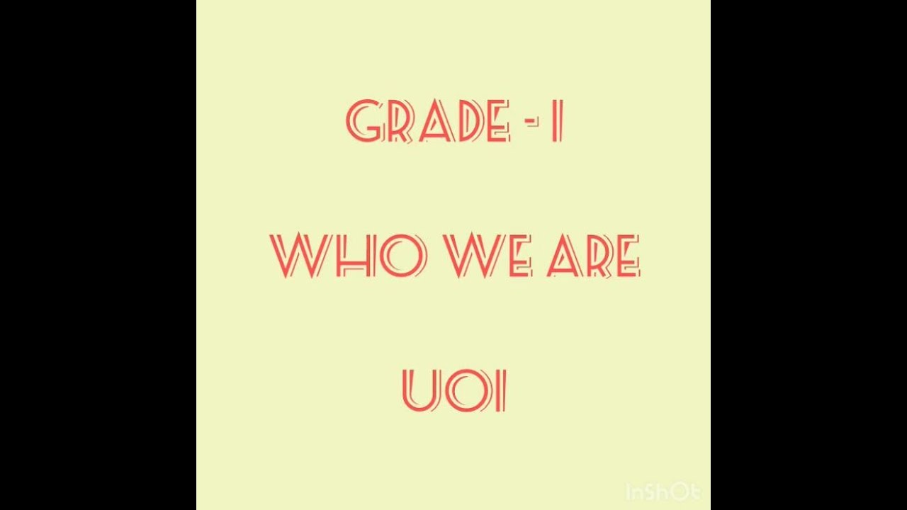 IB UOI : Who We Are
