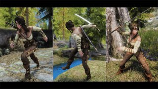 Animations Mods - Olivier Sprint - Olivier Bash - 2h Katana Attack - Video Showcase at Skyrim ...