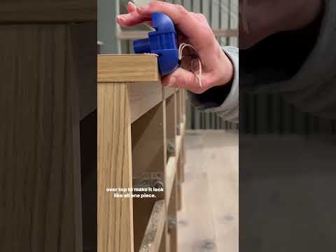 IKEA sofa table hack with Malm nightstands and white oak plywood!