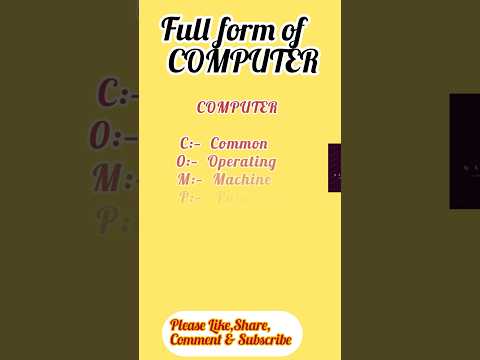 Full form of computer #computerknowledge #ict #computerscience #competition #sscrailway #rscitexam