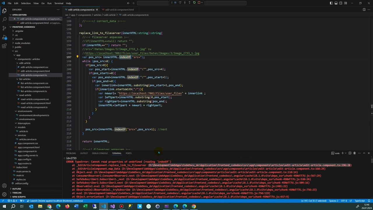 ✅ Solved: ERROR TypeError: Cannot read properties of undefined (reading 'indexOf' TypeScript Angular