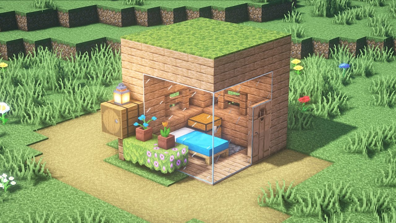 How to Build a 4x4 Easy Survival House in Minecraft #11 - Minecraft ...