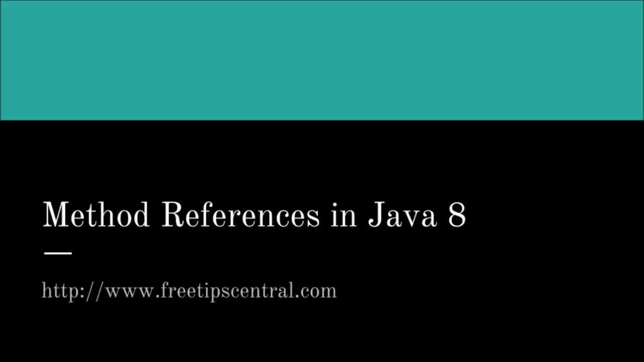 Java 8 Method Reference Tutorial Video - Part 1