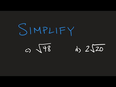 25 Simplifying Radicals