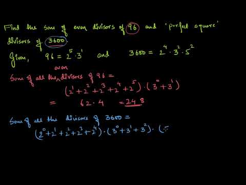 Example perfect square and even factors sum | Divisibility | Edugrab