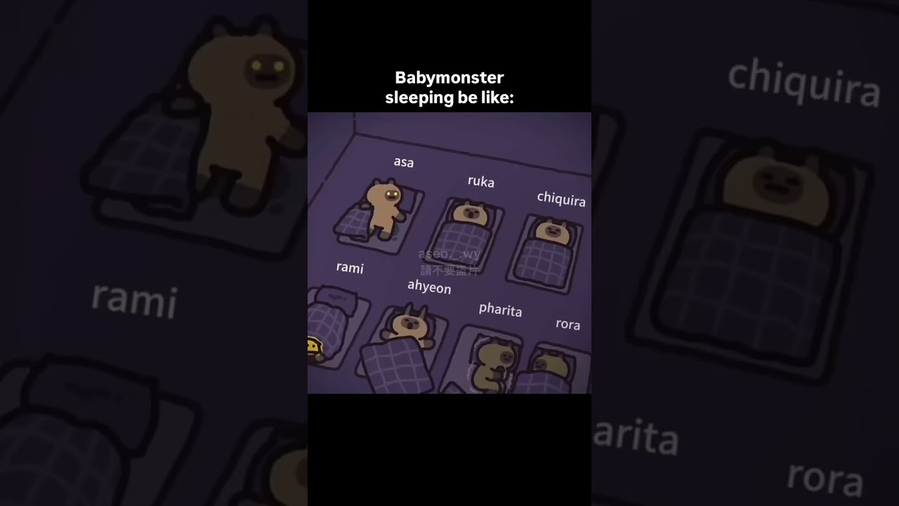 Babymonster members sleeping be like. #kpop #kpop #shortvideo #babymonster