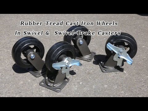 Heavy duty plastic wheel for trash bin