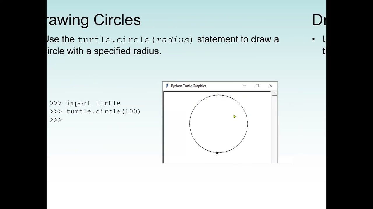 Introduction to Turtle Graphics (Python GUI).  To draw shapes, create colorful animations and games.