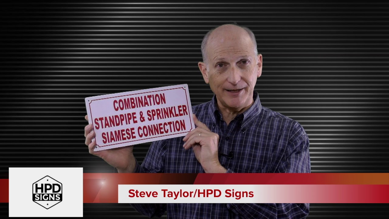 COMBINATION STANDPIPE AND SPRINKLER SIAMESE CONNECTION SIGN
