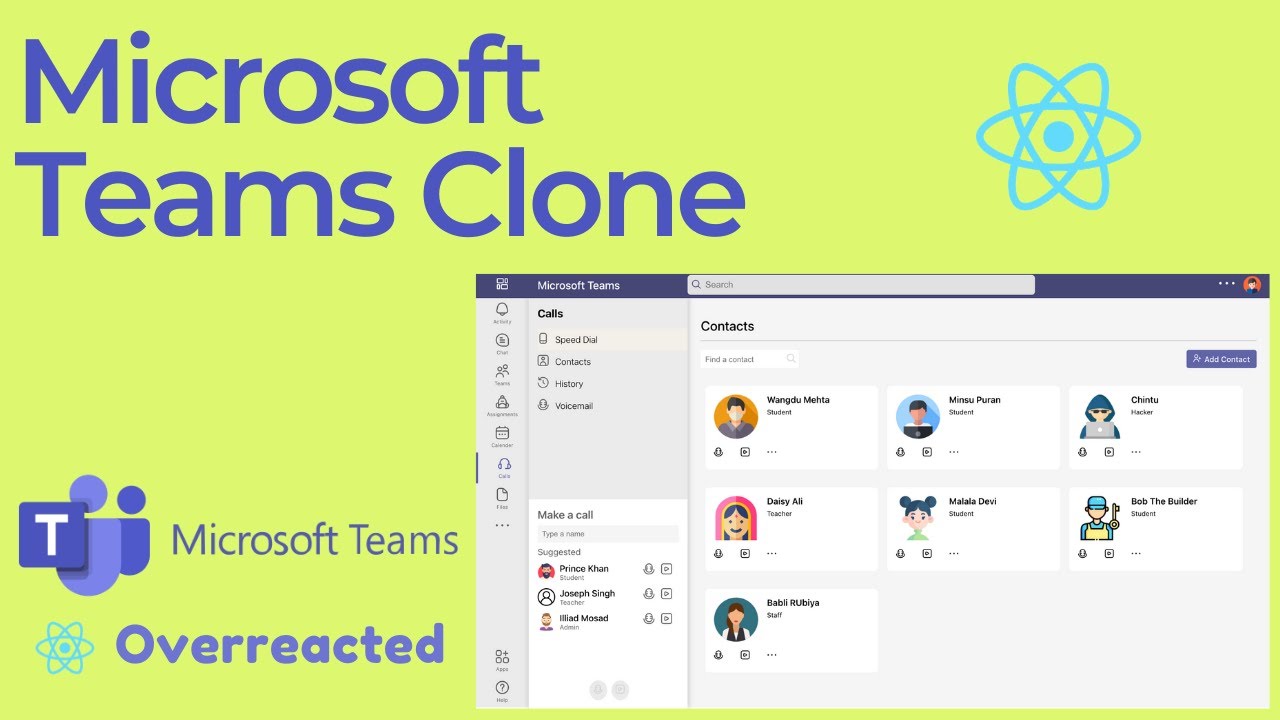 Microsoft Teams Clone || ReactJS Project || Beginner ReactJS Project || UI Clone
