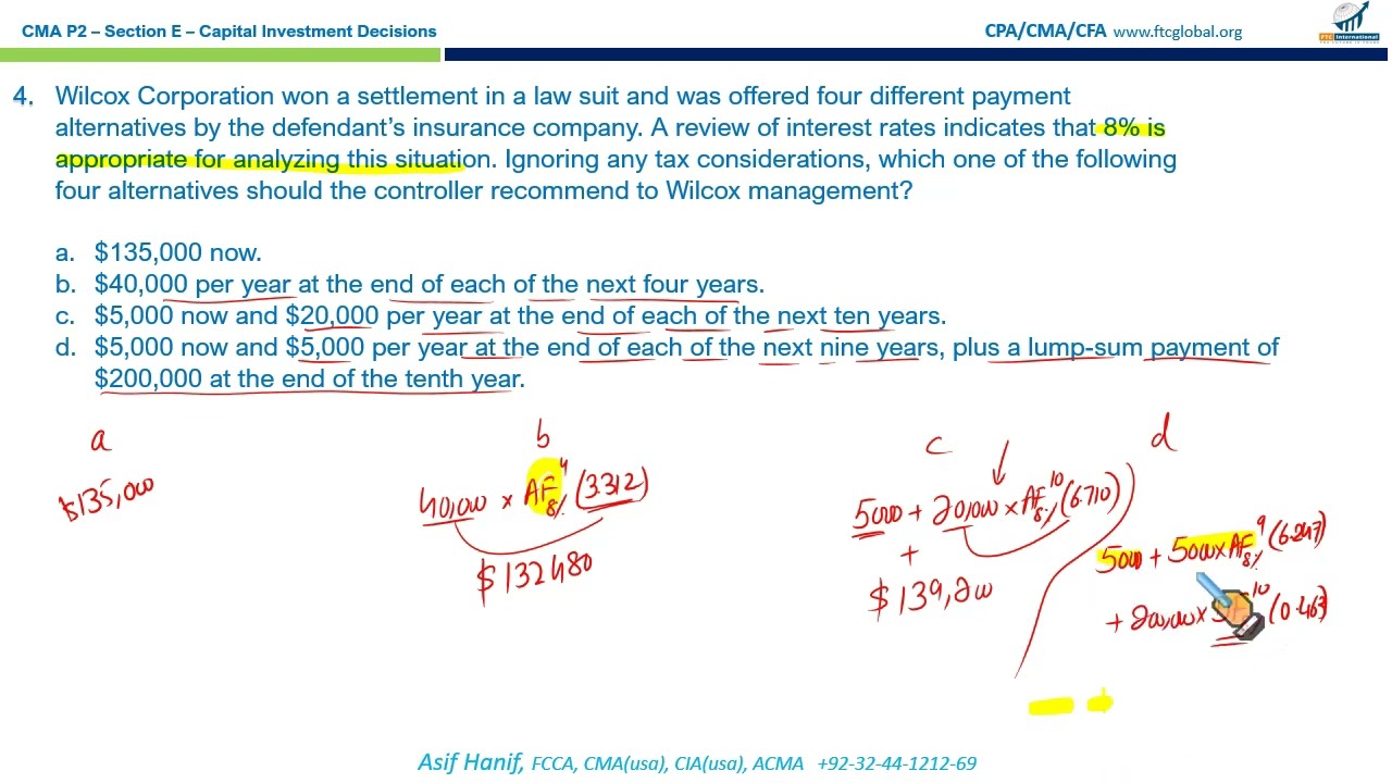 Section E. Capital Investment Decisions