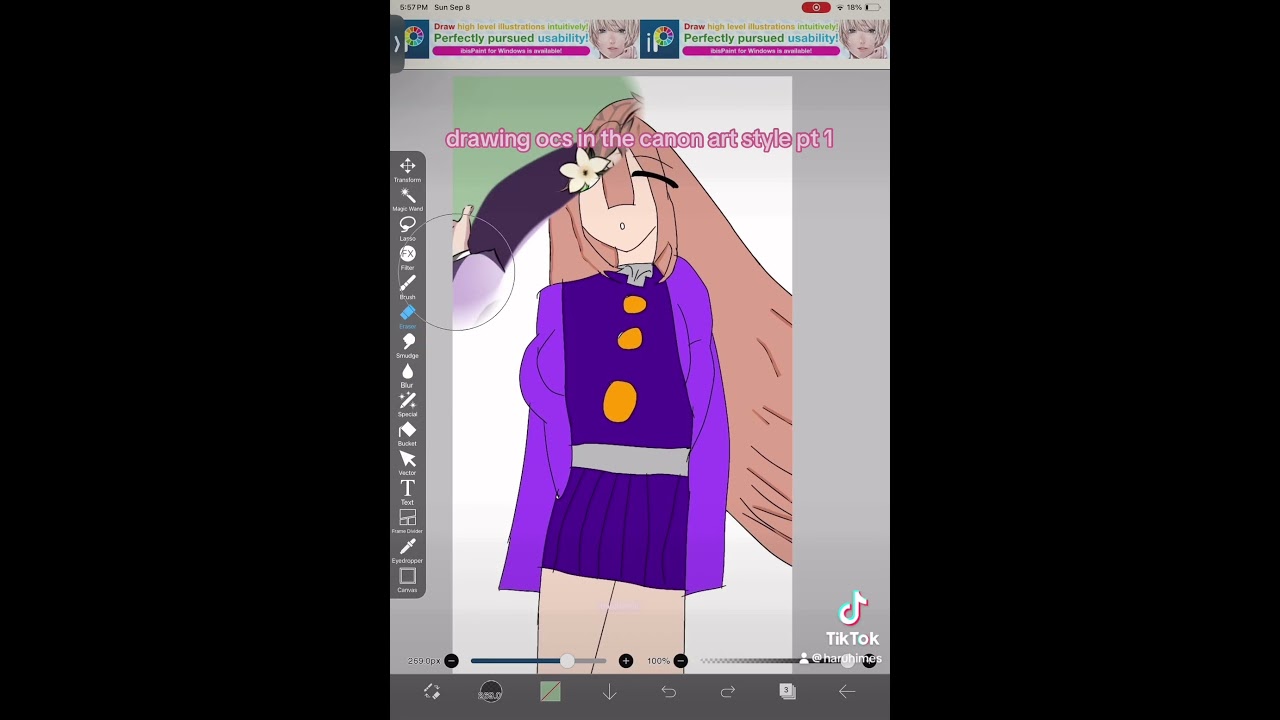 turning demon slayer ocs into the canon artstyle pt 1 #demonslayer #anime #demonslayeroc #oc #canon