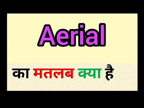 Aerial meaning in hindi || aerial ka matlab kya hota hai || word meaning english to hindi