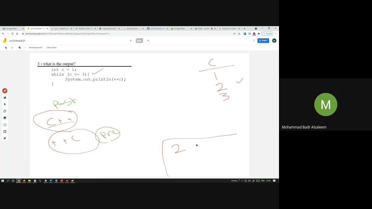 PSU: CS101  solving sample final exam and practice
