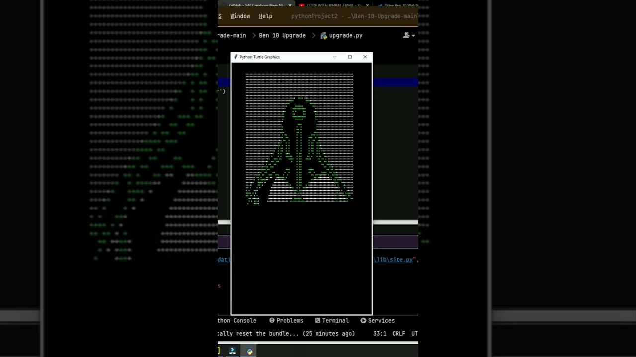 Make Ben 10 Alien In Python Turtle | #shorts #pythonprogramming #pythonturtle #ben10