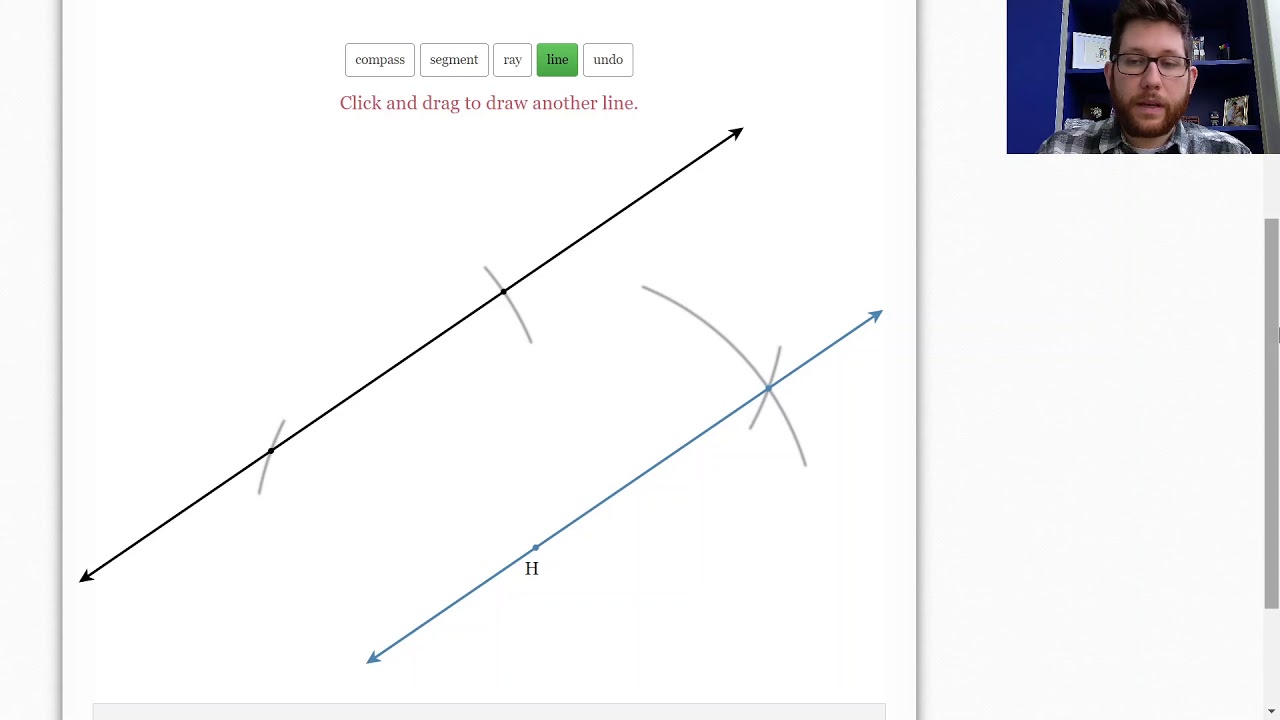 DeltaMath Construct a Parallel Line Through a Point
