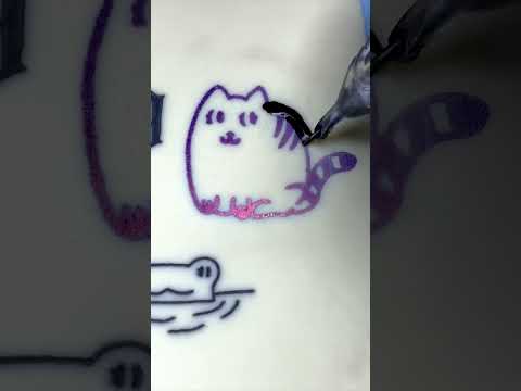 Chonky the Cat #tattoo #practice #jetblacktattoos