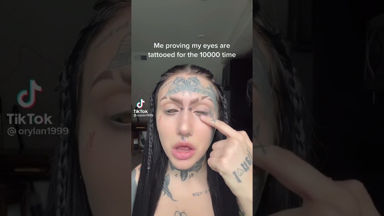 Tattooed Eyes!!!! #shorts #tiktok #tattoo