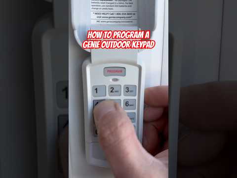 Genie garage door keypad programming #shorts