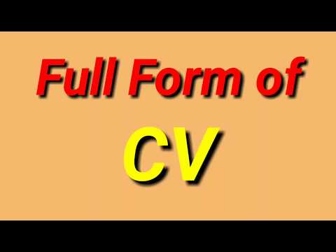 Full form of CV
