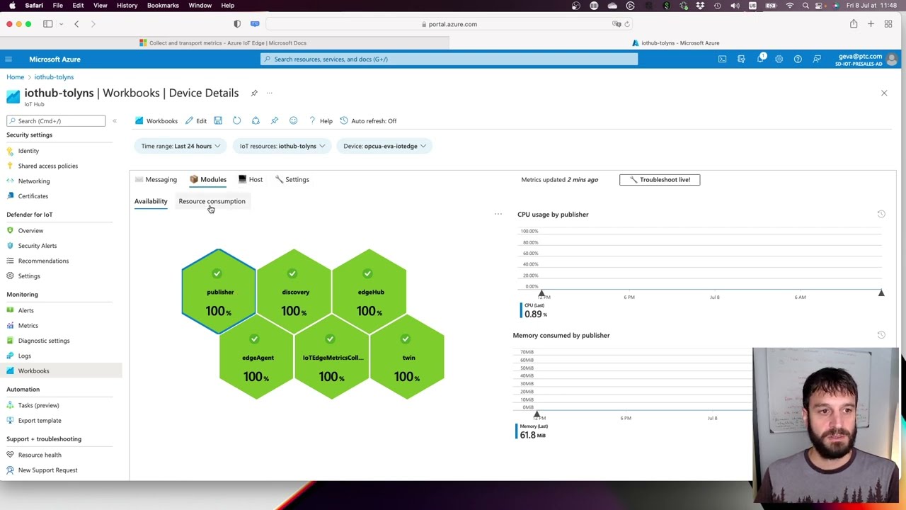 Monitoring and Diagnostics of an IoT Edge Fleet using built-in Tools