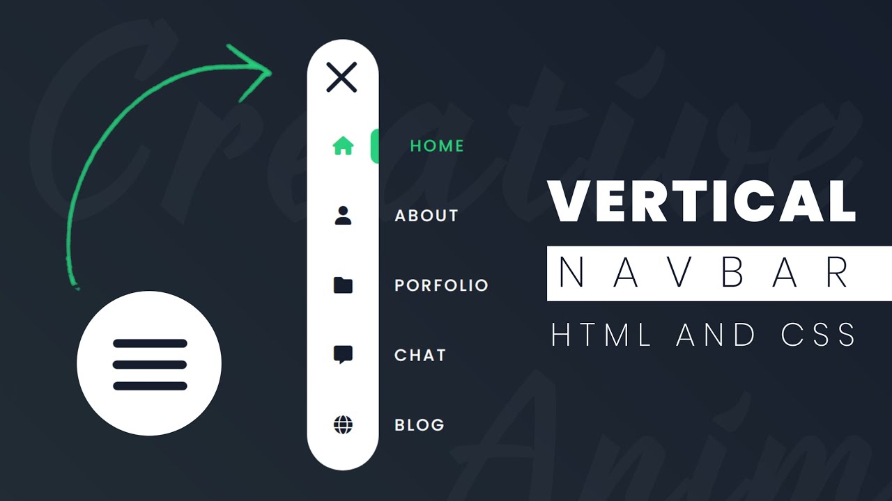 Creative - Vertical Navbar in Html And CSS | Vertical Navigation Menu Bar | WebKitCoding