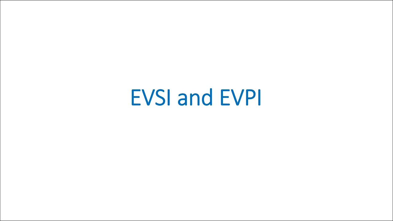 Decision Trees - Calculating EVSI and EVPI