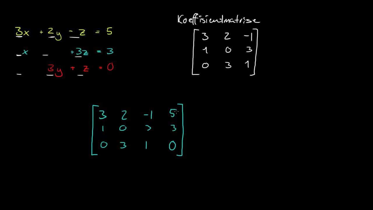 Matriser 2 - Koeffisient- og totalmatriser | UDL.no