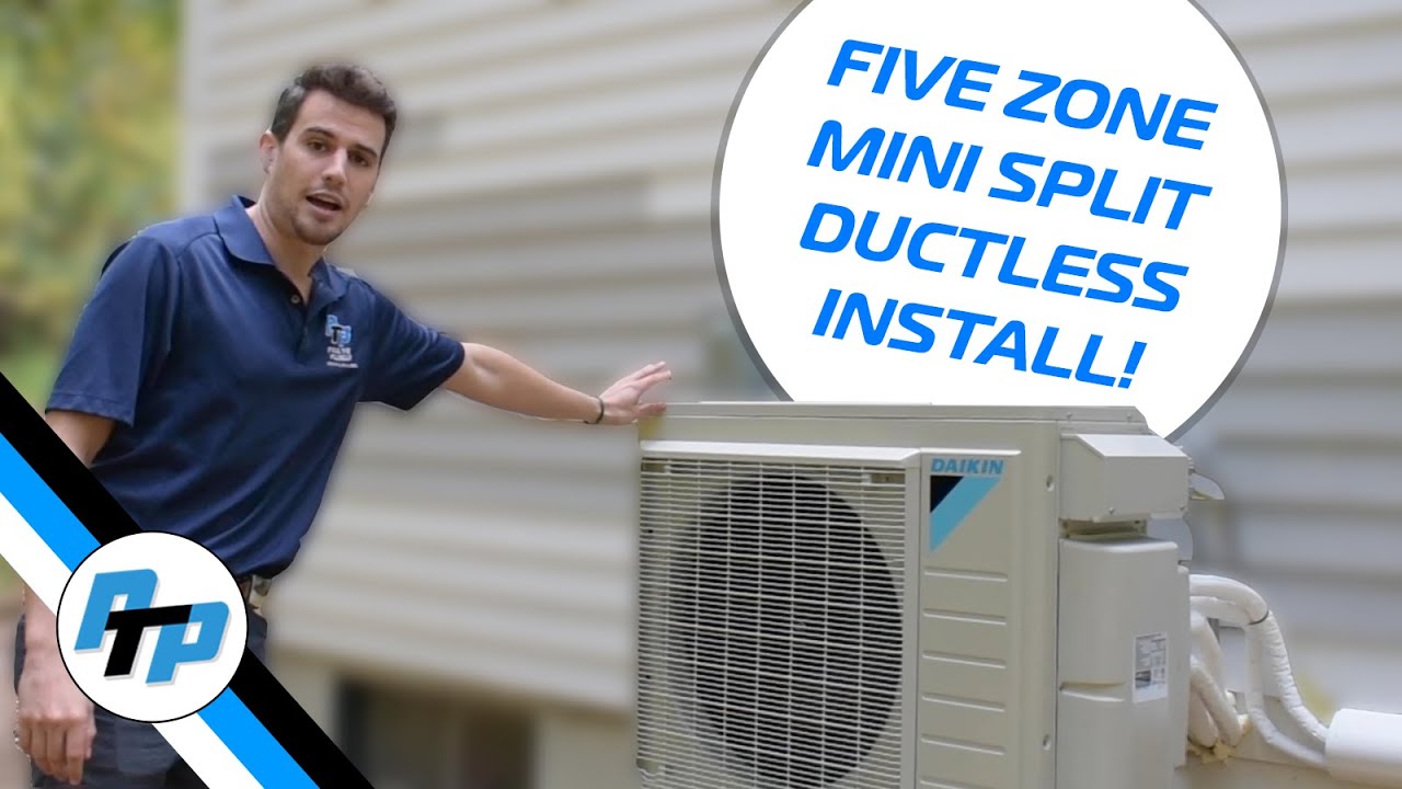 Five Zone Daikin Ductless Mini Split Installation Walk Through.