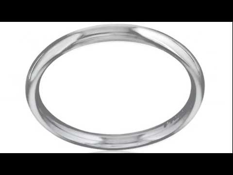 platinum 2mm Half Round Comfort Fit Band. Size 12 - SuperJeweler.com